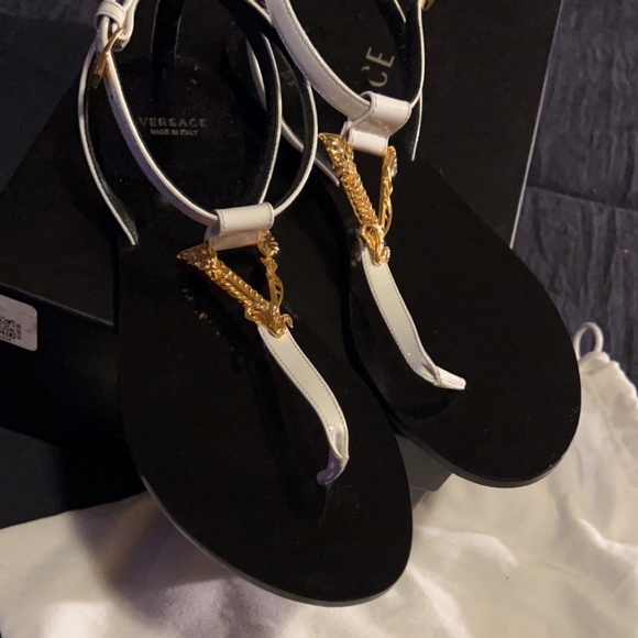 Versace | Shoes | Versace Open Toethong Sandals | Poshmark